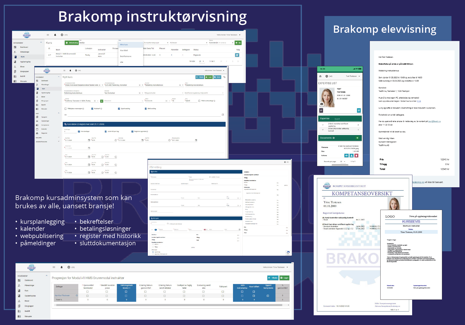 BRAKOMP - Endelig har medlemmene fått sitt eget kursadmin system og ko